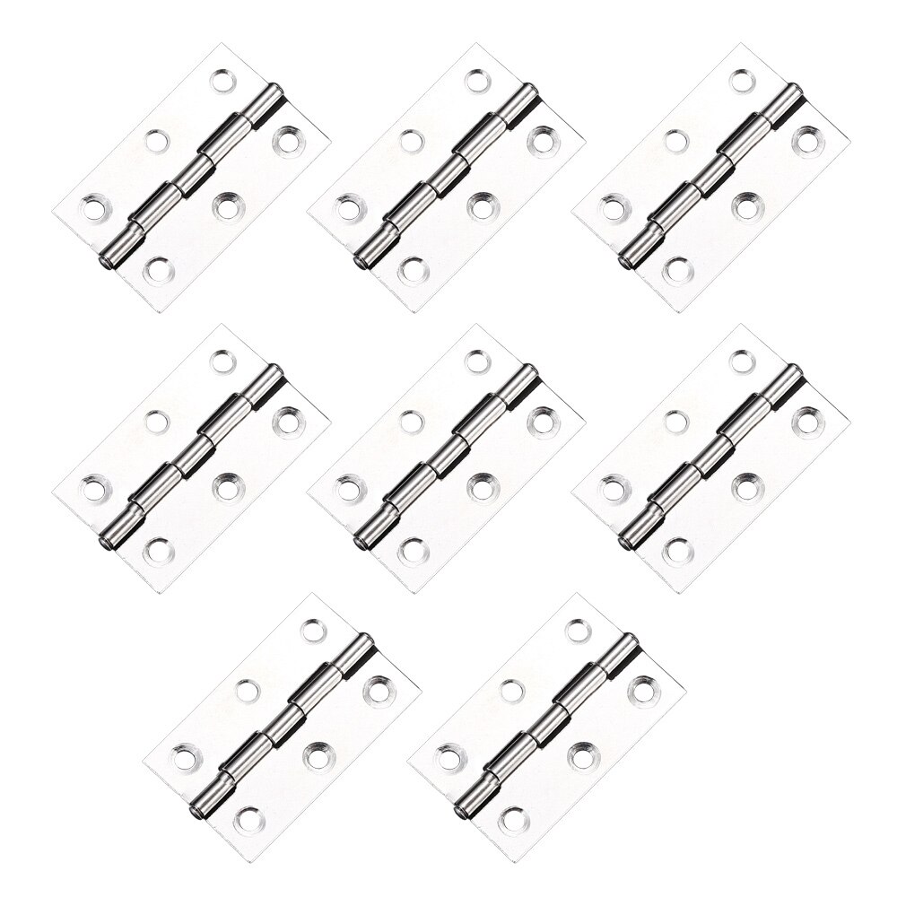 Pachet de 8 balamale metalice pliabile mici, argintiu 2,5 inci 55 cm*34 ...