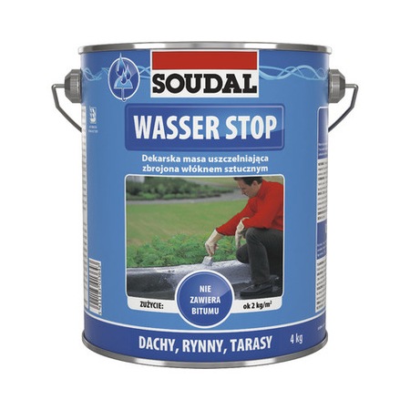 Pasta Hidroizolantă Soudal, etanșare acoperișuri și jgheaburi, gri, 4 kg - eMAG.ro