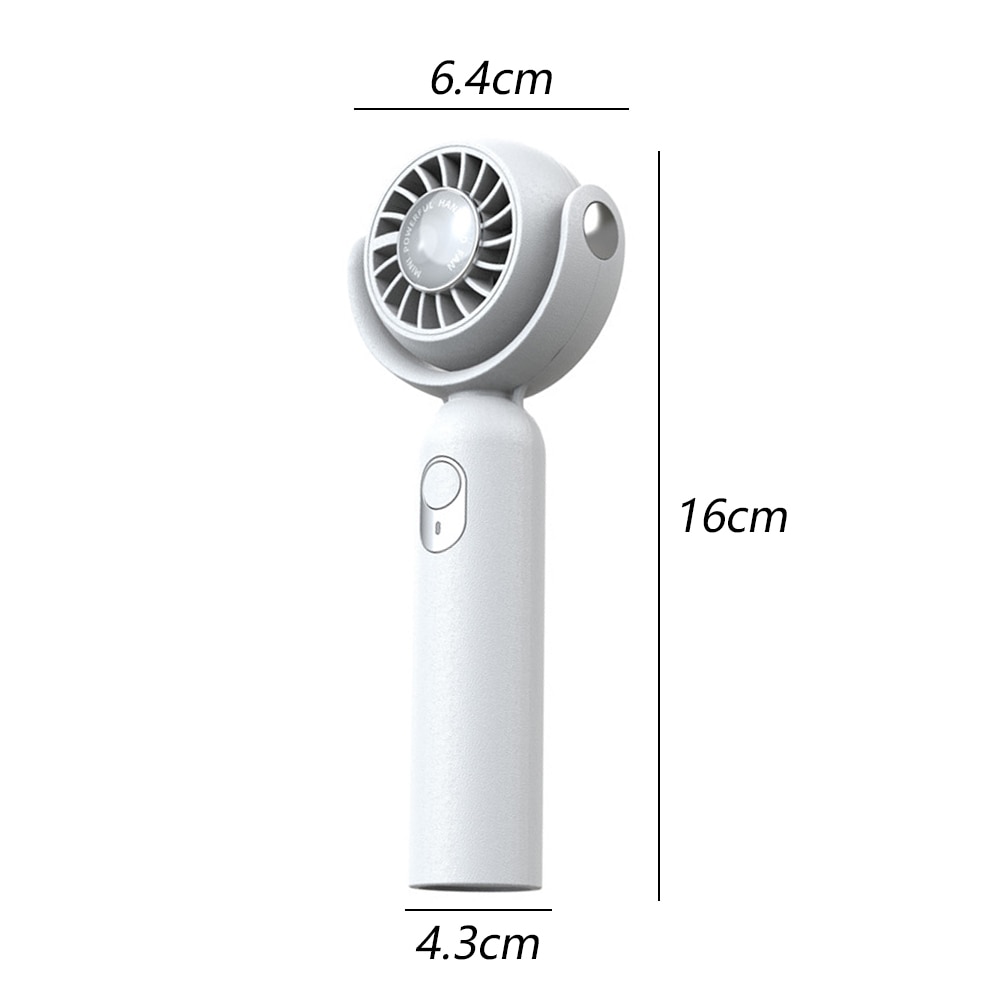 Mini ventilator portabil, 3 viteze, Alb - eMAG.ro