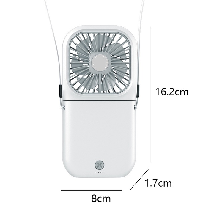 Mini ventilator USB, 3 viteze, Alb - eMAG.ro