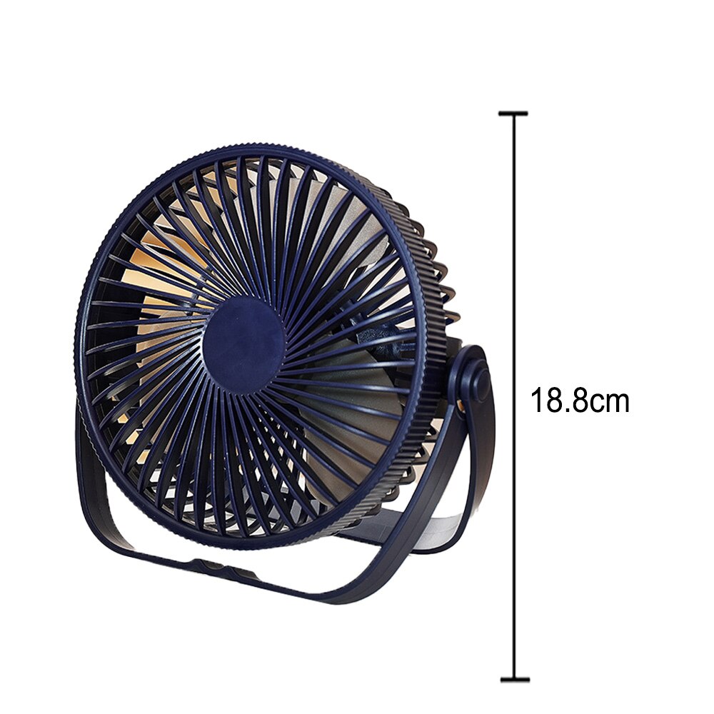 Mini ventilator de birou, Plastic, Albastru - eMAG.ro