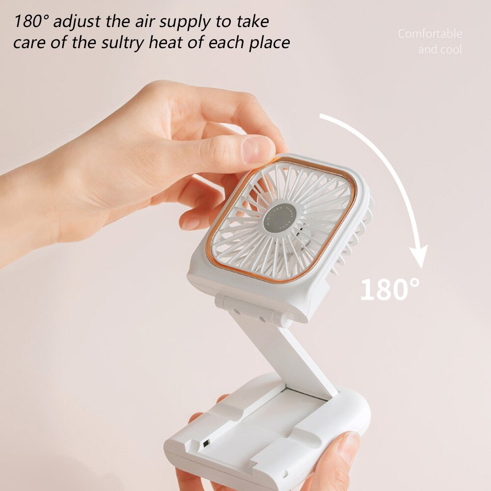 Mini ventilator portabil, 3 viteze, Alb - eMAG.ro