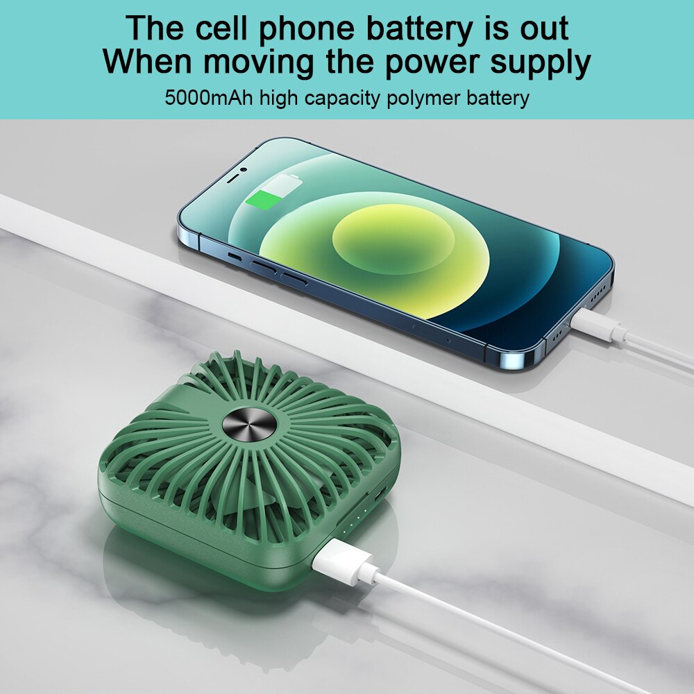 Ventilator portabil, Plastic, USB, Verde - eMAG.ro