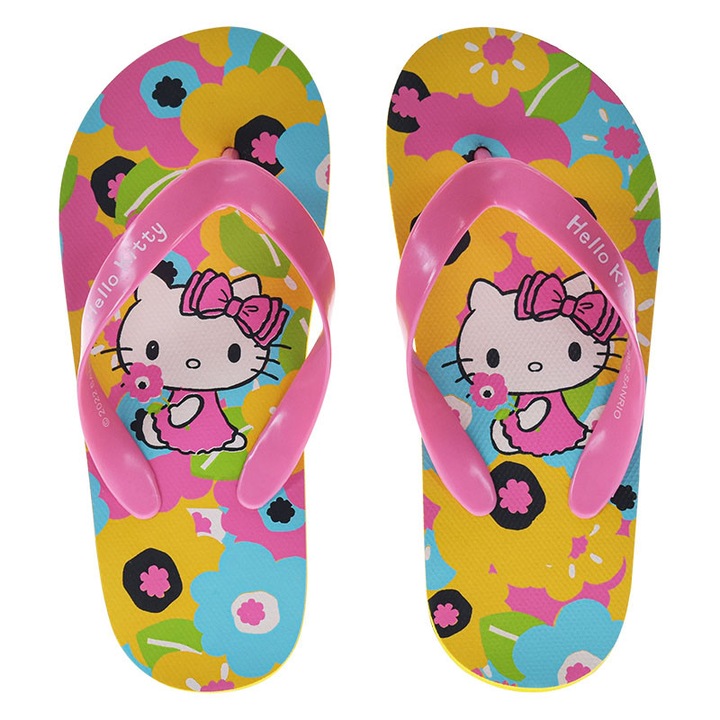 Slapi fete, Alouette Hello Kitty, Multicolor, 33 EU - eMAG.ro