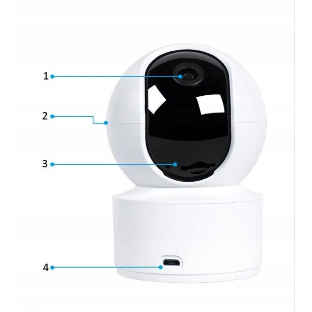 Camera, Force, IP, Wi-Fi, CMOS, 4Mpix, USB, Alb - eMAG.ro