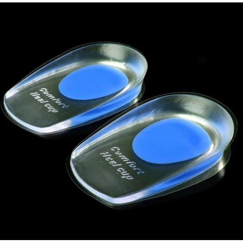 Set 2 talonete cu gel, din silicon, albastru/transparent, Syamag, 11x7 ...