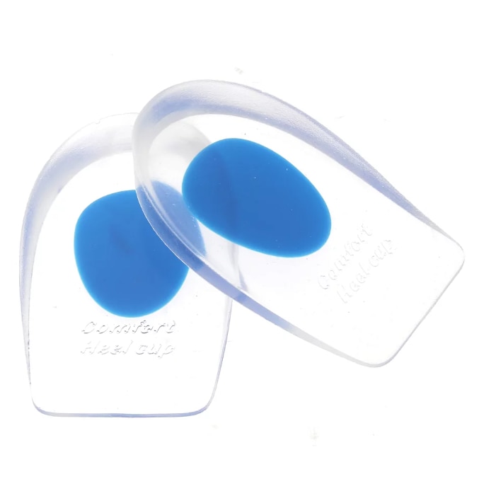 Set 2 talonete cu gel, din silicon, albastru/transparent, Syamag, 11x7 ...