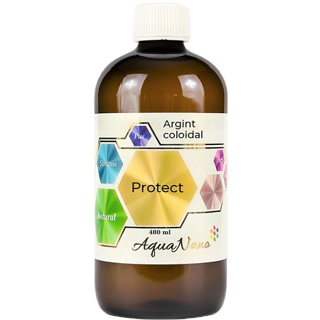 Argint coloidal Protect concentratie 15ppm Aqua Nano, 480ml, Aghoras ...