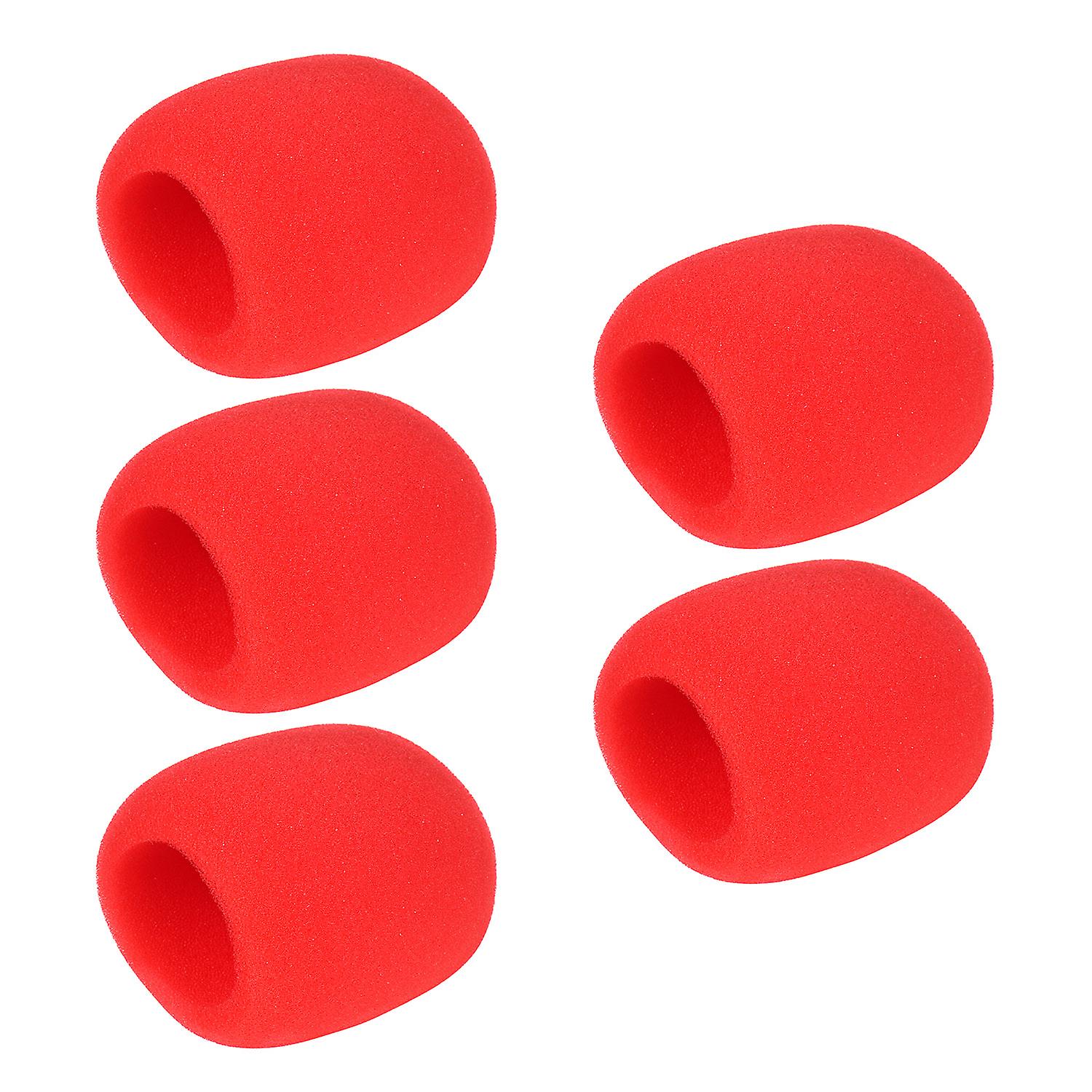 Set cu 5 bureti rosu pentru microfoane de mana - eMAG.ro