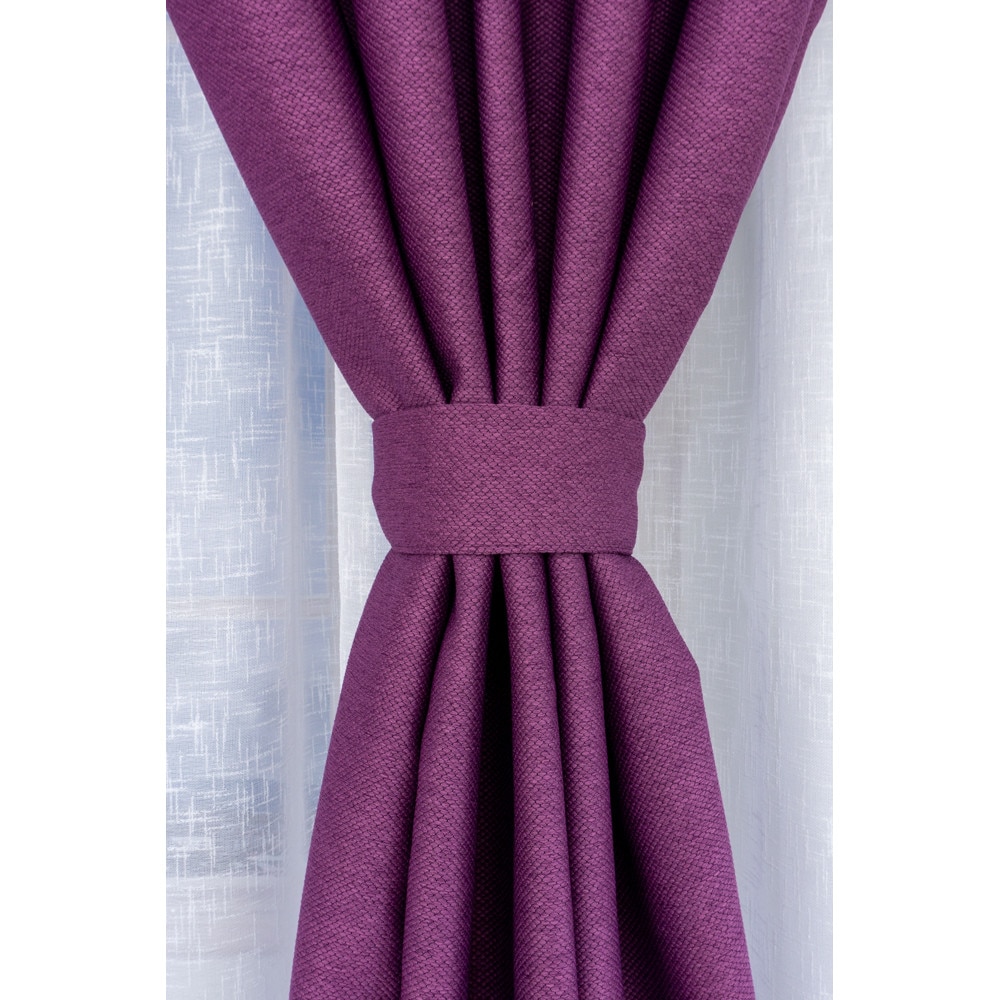 Set Harnicuta 2 Draperii din In Mov Purple 2x145x260cm cu Rejansa - eMAG.ro