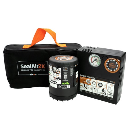Kit reparatie pana anvelopa SealAir2k Aircom, compresor 180W, solutie ...