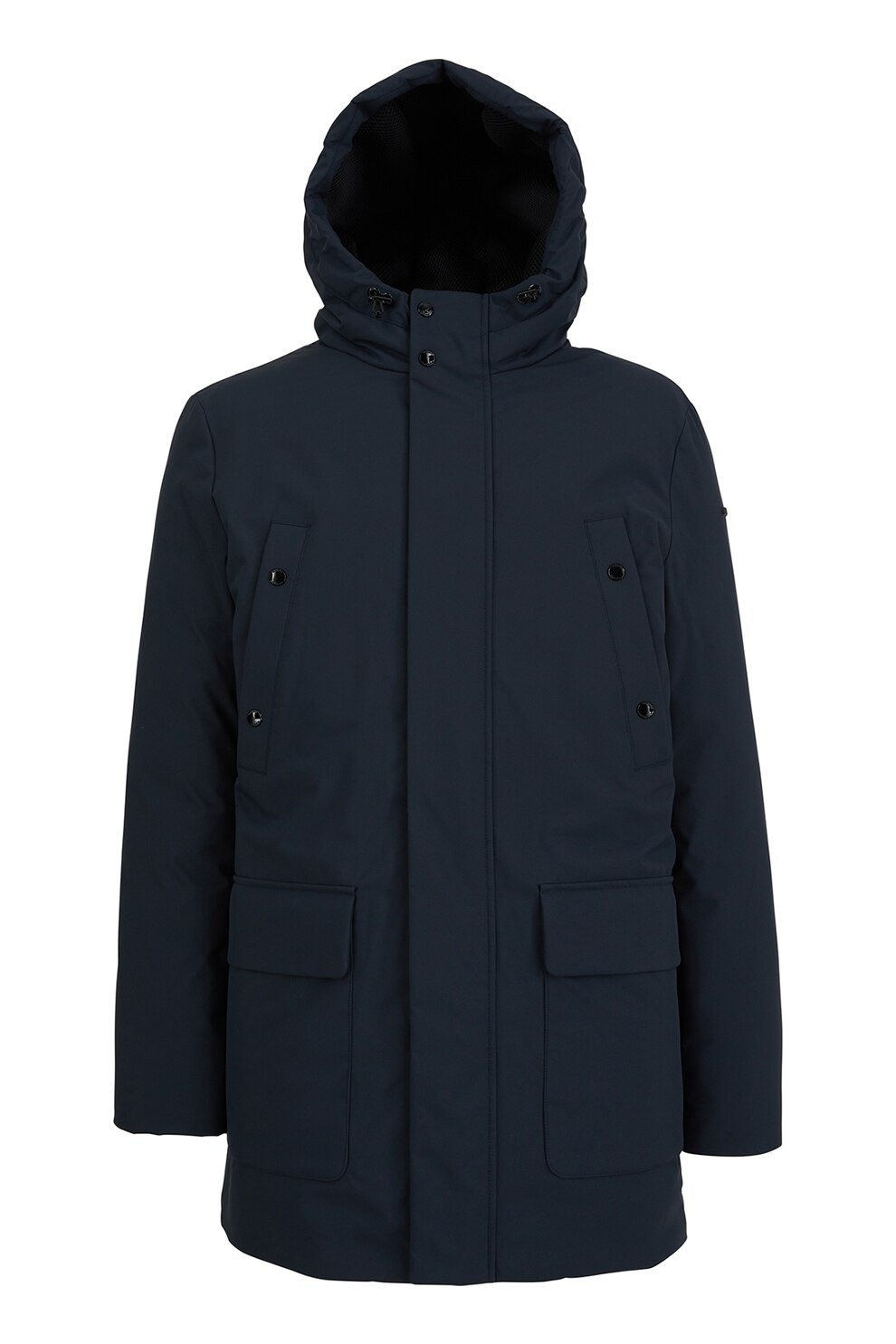 Geox, Geaca parka cu gluga Spherica, Albastru marin, 48 - eMAG.ro