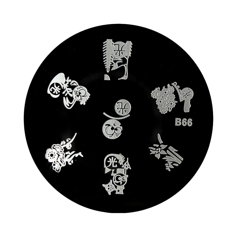 Placa pentru stantare unghii, Allepaznokcie, Plastic, Negru - eMAG.ro