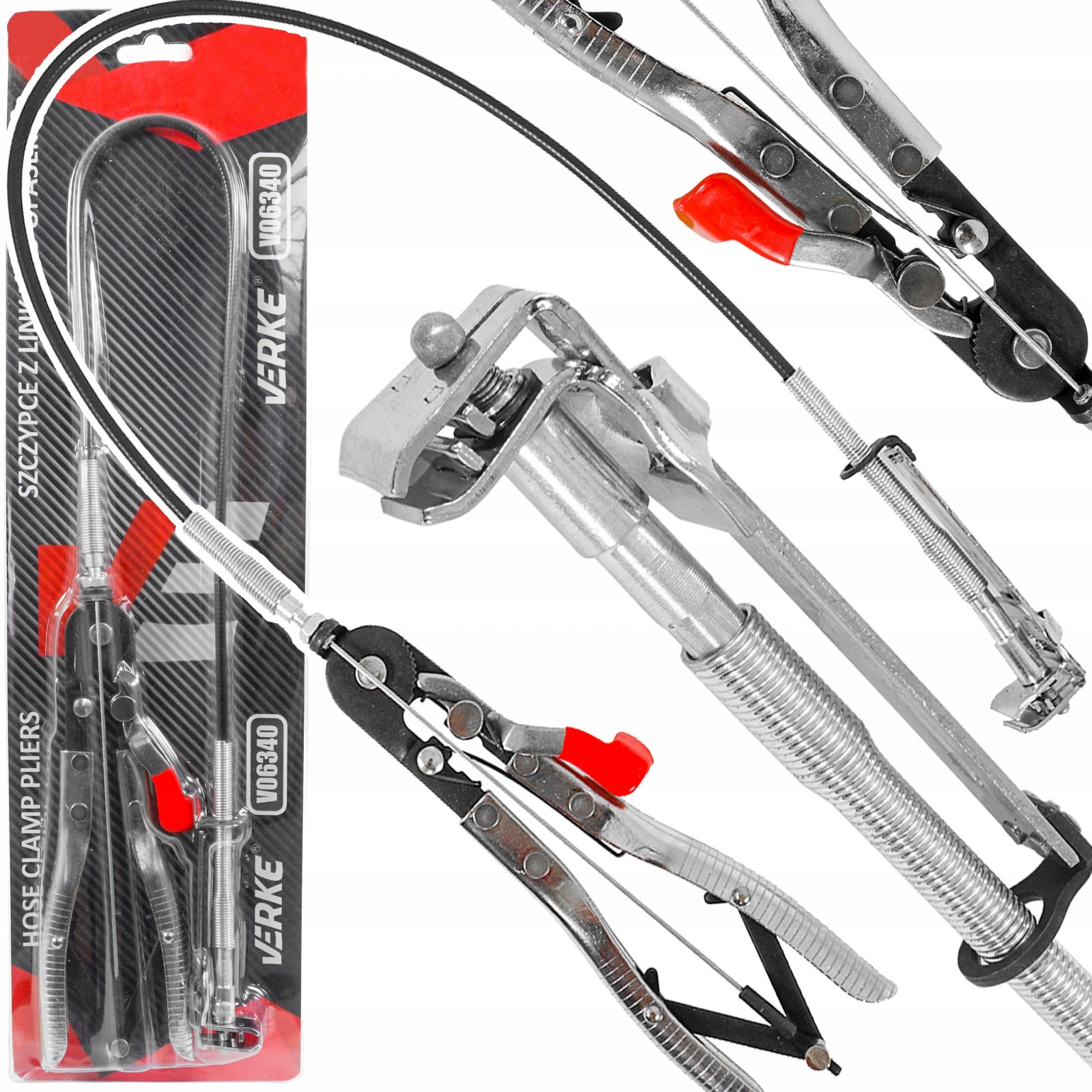 Cleste autoblocant pentru coliere cu cablu prelungitor 85cm (V06340 ...