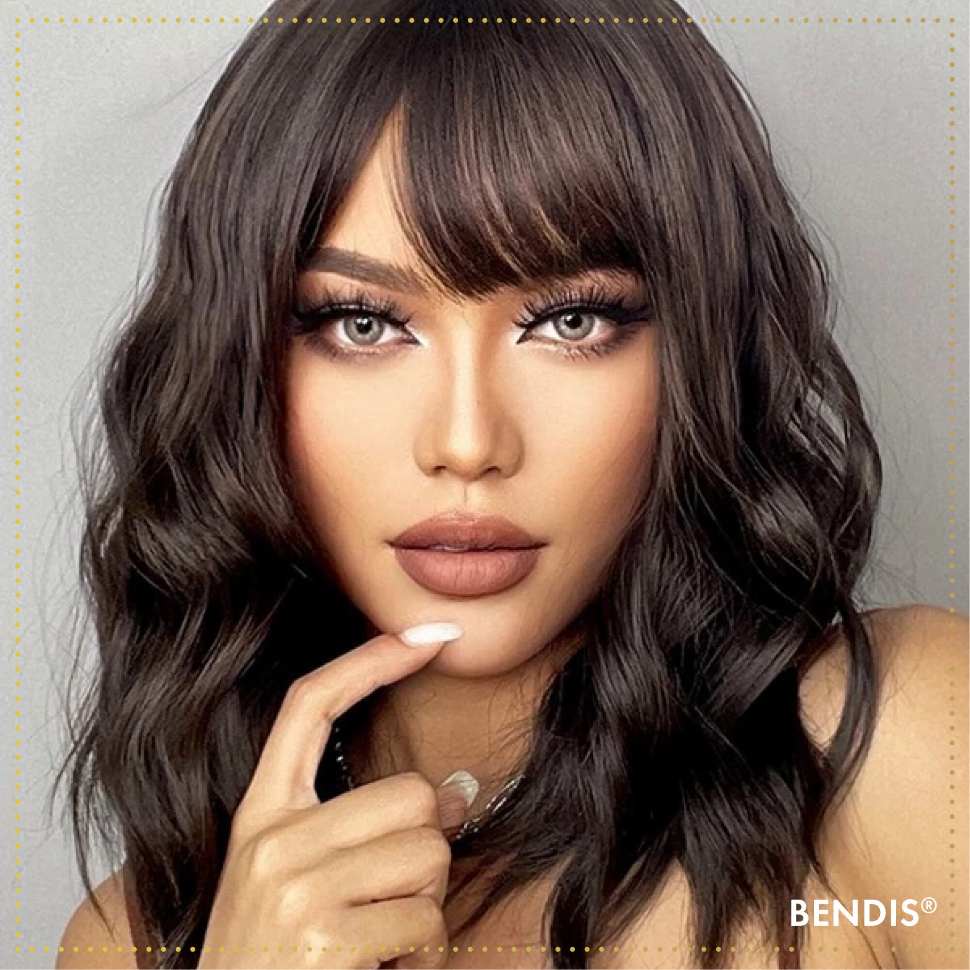 Peruca dama, culoarea Saten mediu natural, fibra Premium Futura Heat cu ...