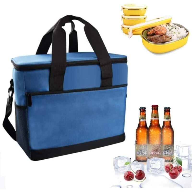 Geanta frigorifica, Textil, 30L, Albastru - eMAG.ro