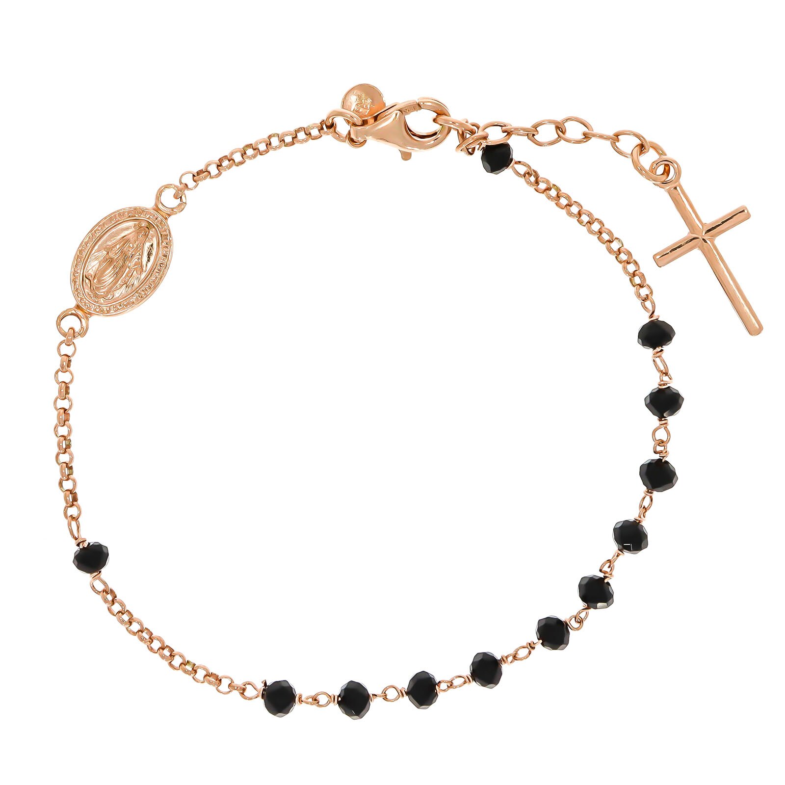 Bratara Argint Rozariu cu Onix - eMAG.ro