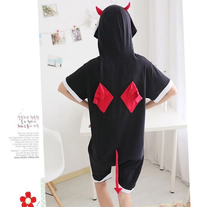 Costum carnaval pentru copii, model dracusor, culoare negru-alb, 6-7 ...