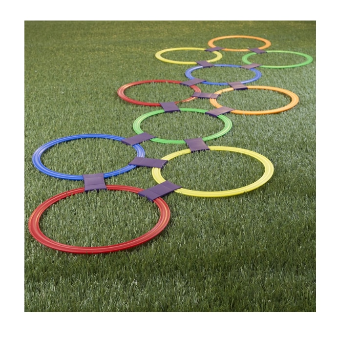 Set 10 cercuri pentru sotron Hopscotch Rings, multicolor - eMAG.ro