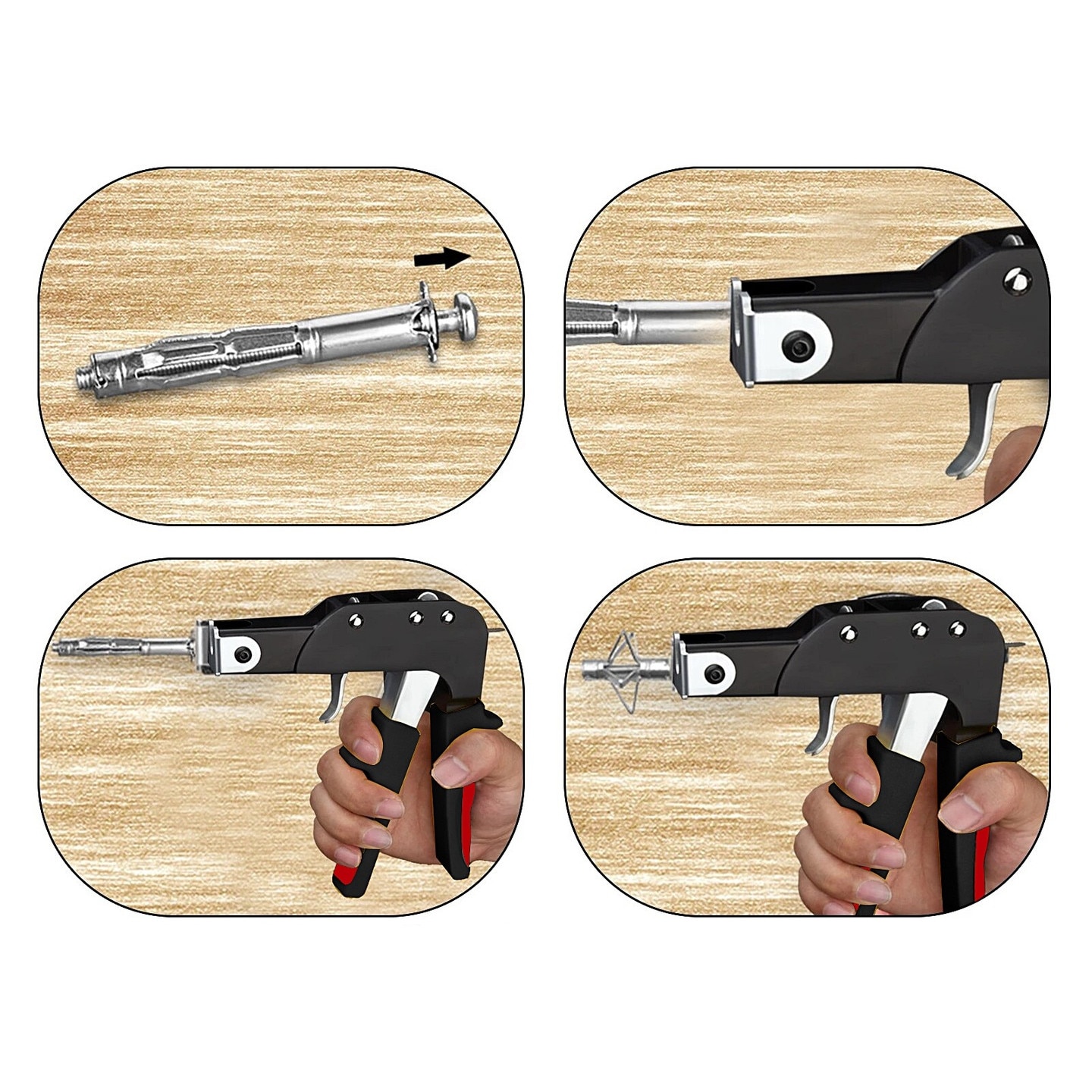 Set cleste, pistol nituit, sertizat dibluri ancore in panouri gips 60 ...