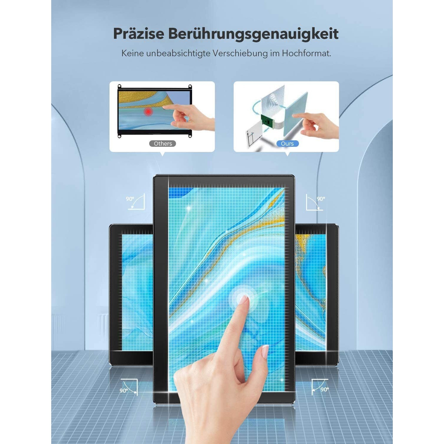 Monitor portabil, UPERFECT, Pentru Raspberry Pi 4/3, 10.1 inchi, Negru ...