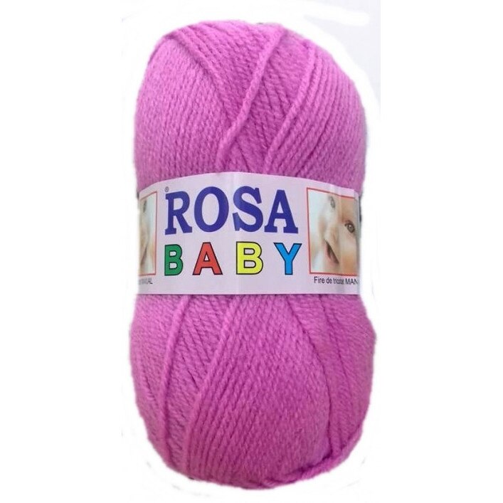 Bobina fir de tricotat Rosa Baby 242, 20% Poliamida - 80% Acril, 40 g ...
