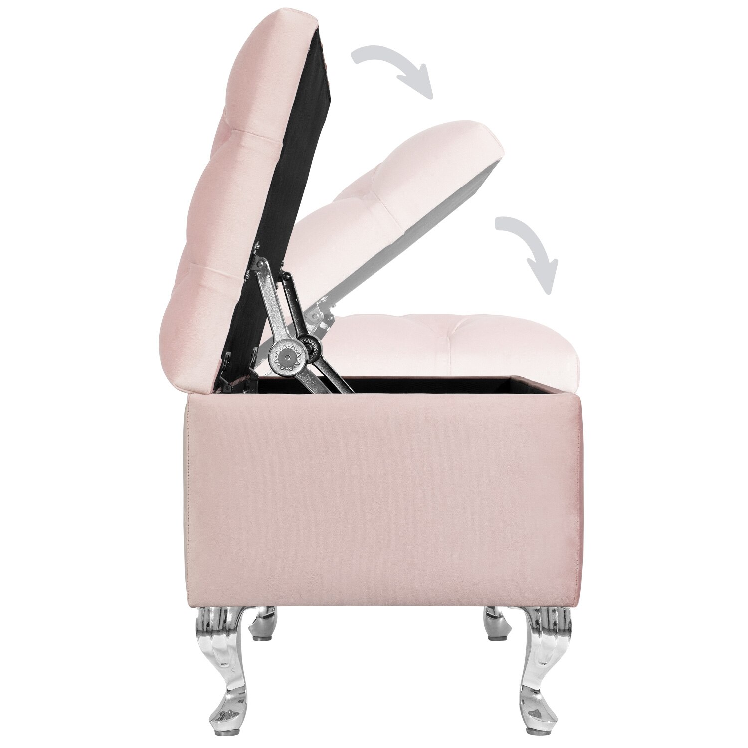 Bancheta cu spatiu de depozitare Modiano CR, Lordly, Velur matlasat ...