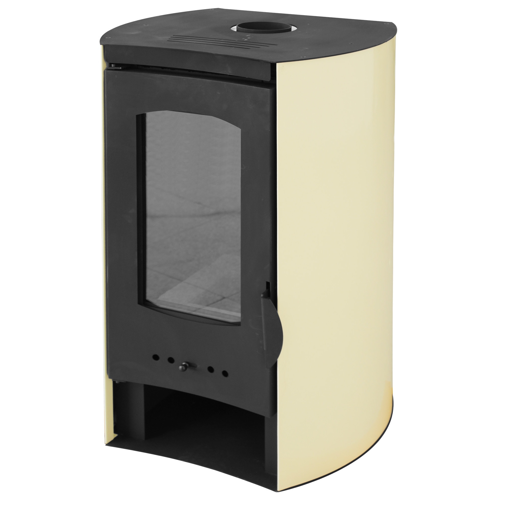 Termosemineu pe lemne, brichete si carbune Fornello Matera Ivory 27 kW ...