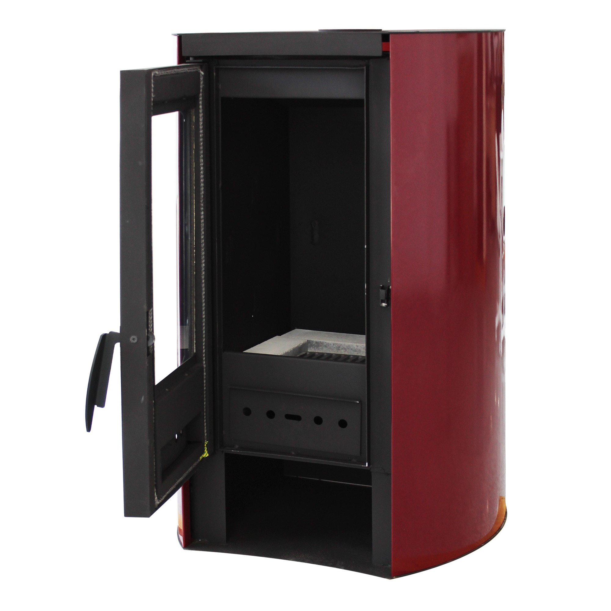 Termosemineu pe lemne, brichete si carbune Fornello Matera Bordeaux 27 ...