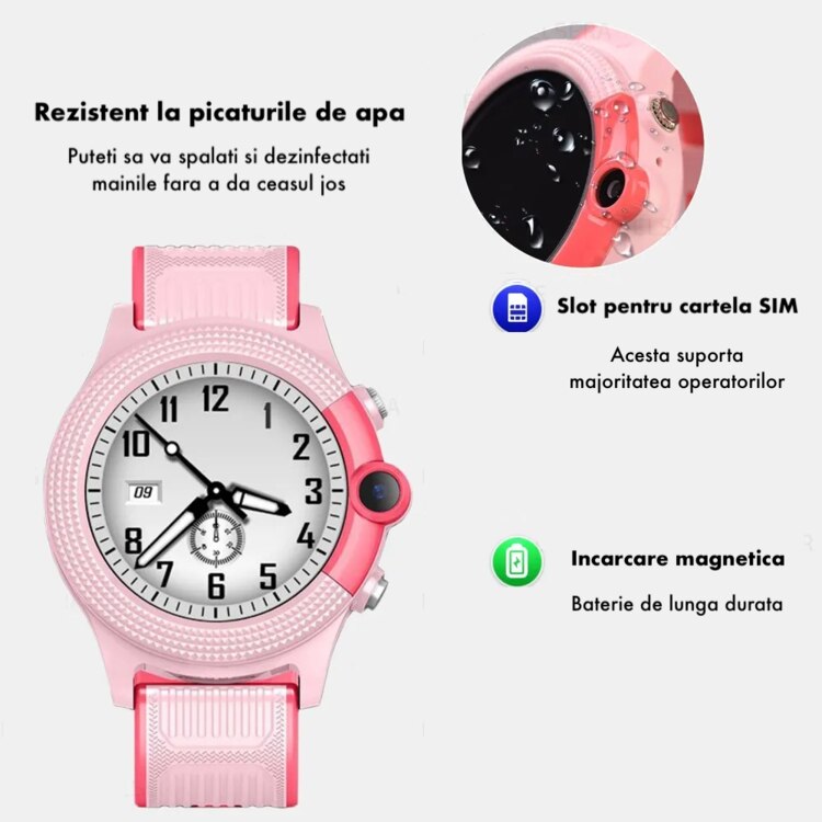 Ceas smartwatch copii GPS 4G, Merkie® D36, cu localizare GPS, WIFI ...