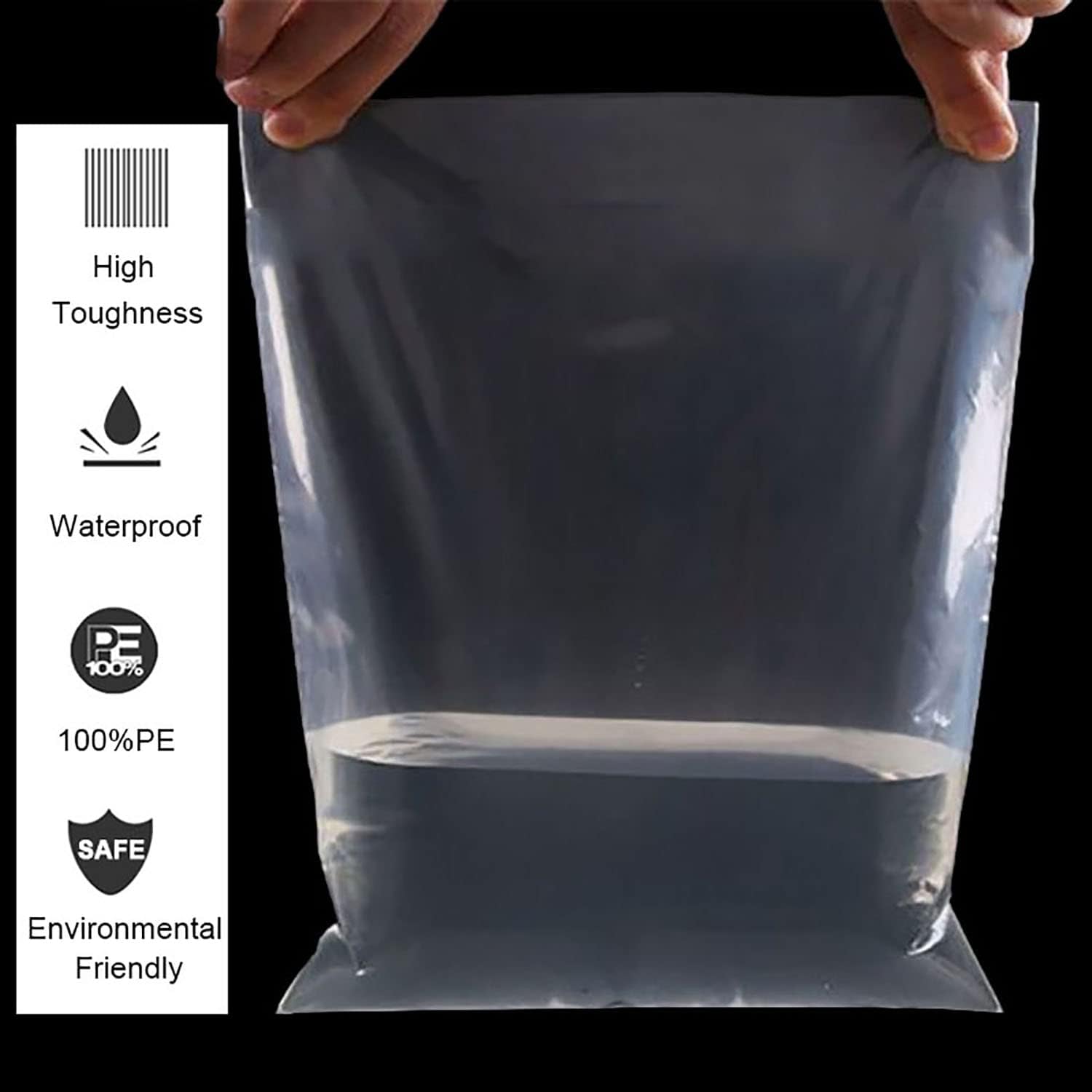 Set 100 pungi alimentare, Ronyes®, Plastic,12×17 cm, Transparent - eMAG.ro