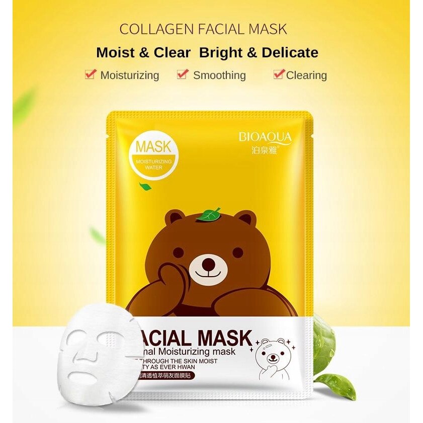 Masca de fata cu urs, Bioaqua Animal, 30g - eMAG.ro