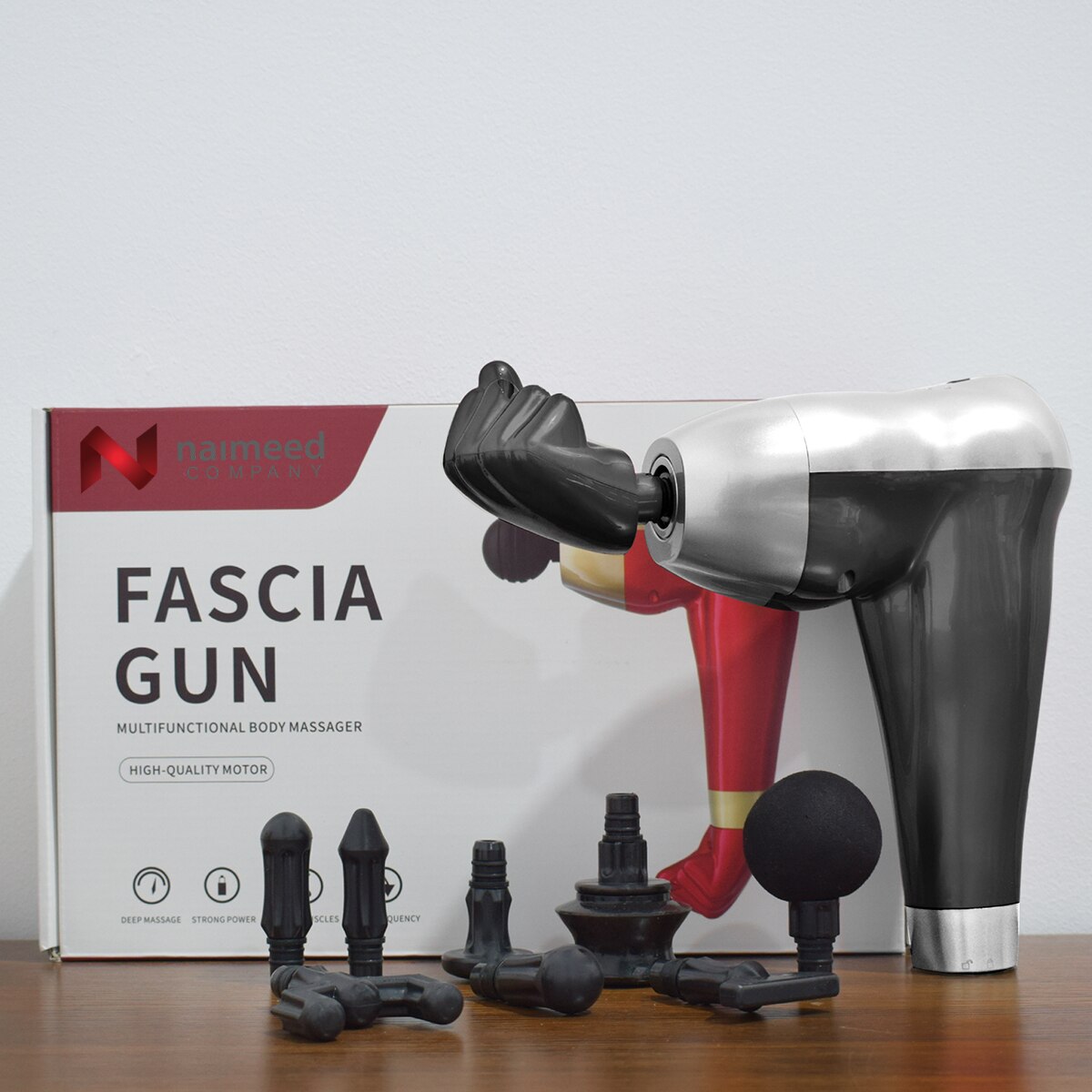 Aparat masaj, tip pistol, cu vibratii, Naimeed D5214, Negru - eMAG.ro