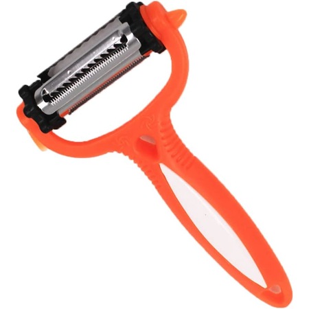 Cutit profesional pentru curatat, taiat si decojit legume, portocaliu ...