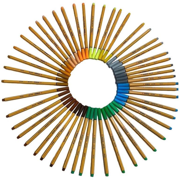 Set 50 Linere, Stabilo Point 88, 0.4 mm, vrac, multicolor - eMAG.ro