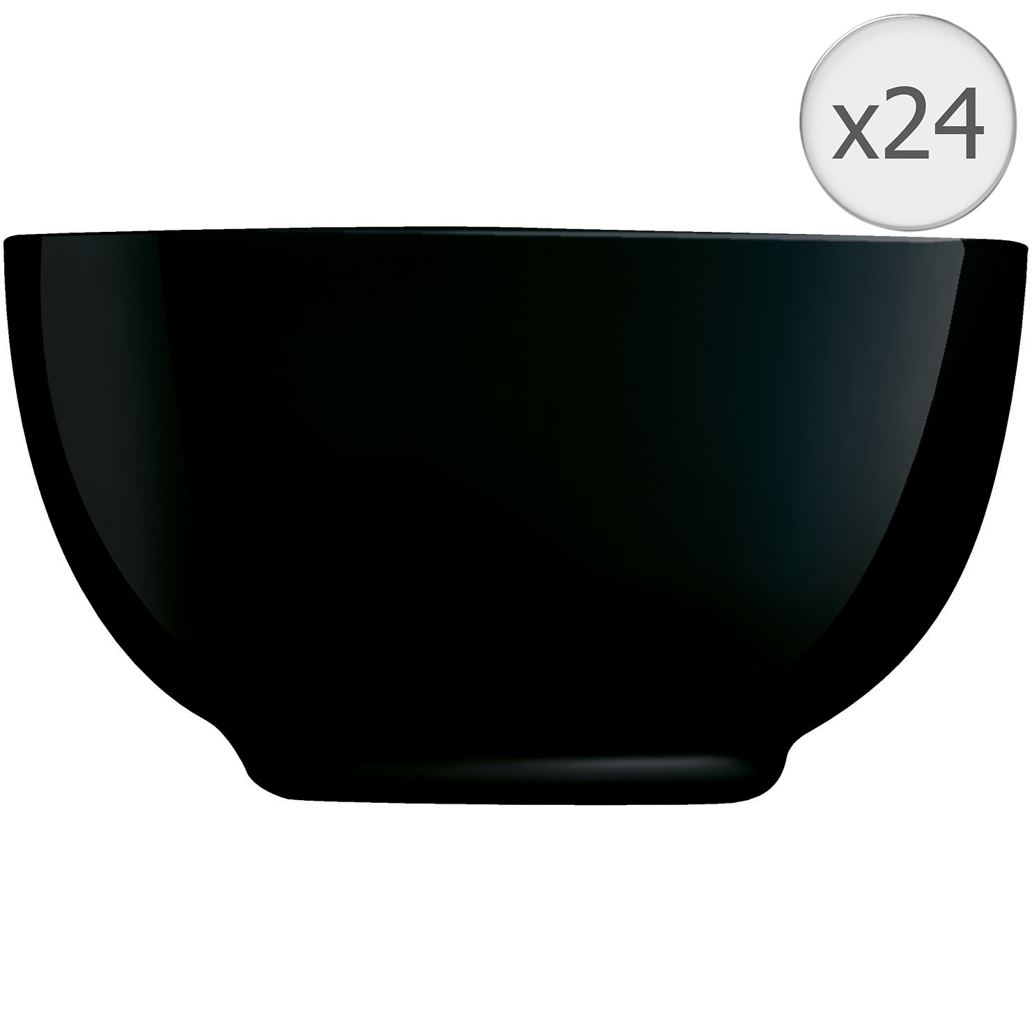Set 24 boluri Luminarc / Arcoroc Diwali, 14.5 cm, 750 ml, negre - eMAG.ro