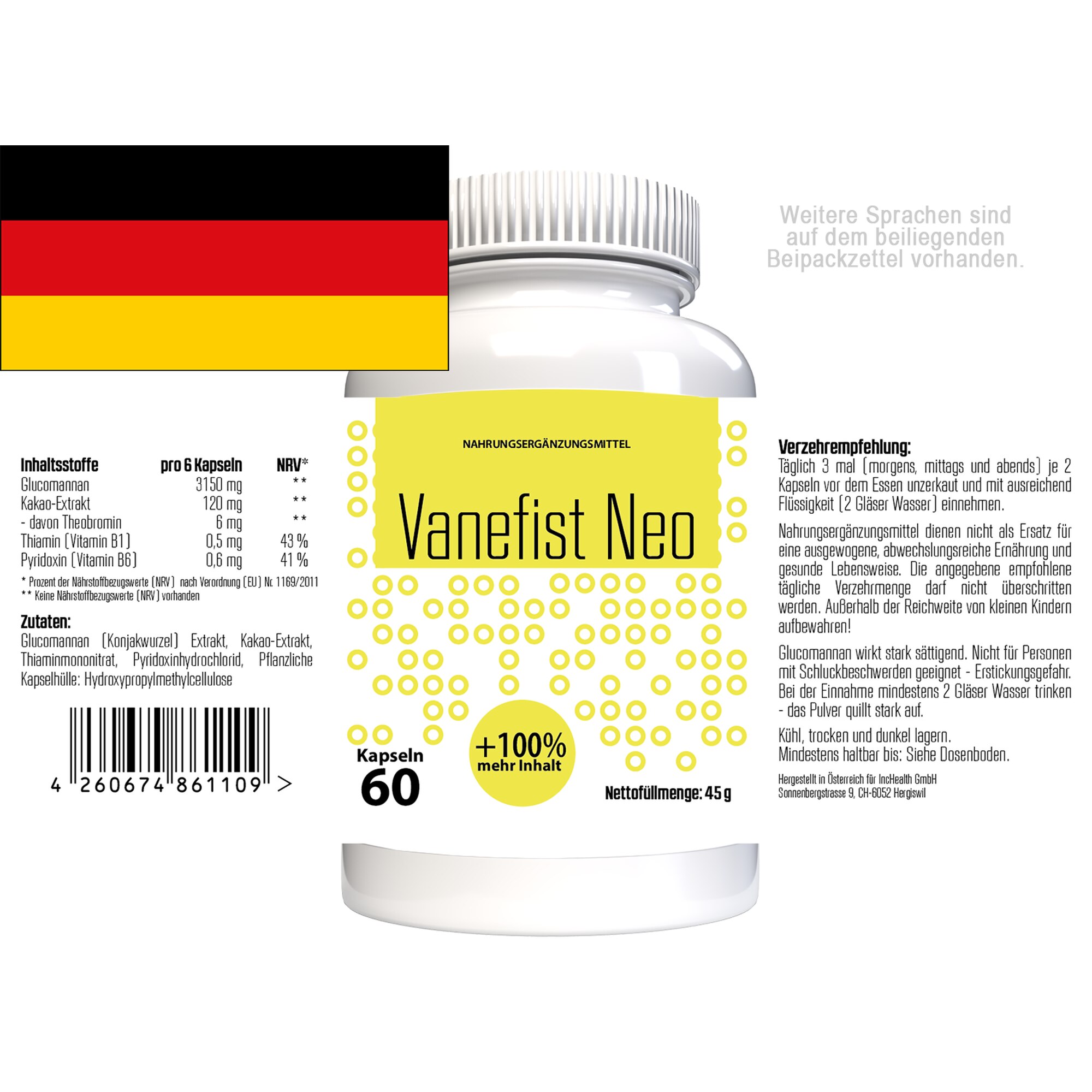 Vanefist Neo, 60 capsule, Multicolor - eMAG.ro