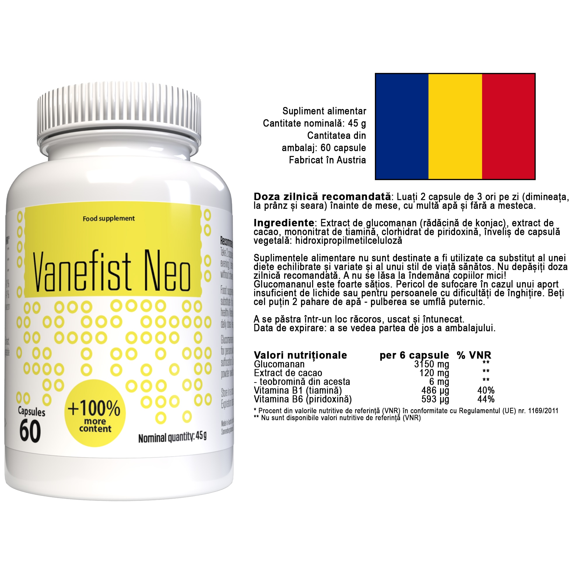 Vanefist Neo, 60 capsule, Multicolor - eMAG.ro