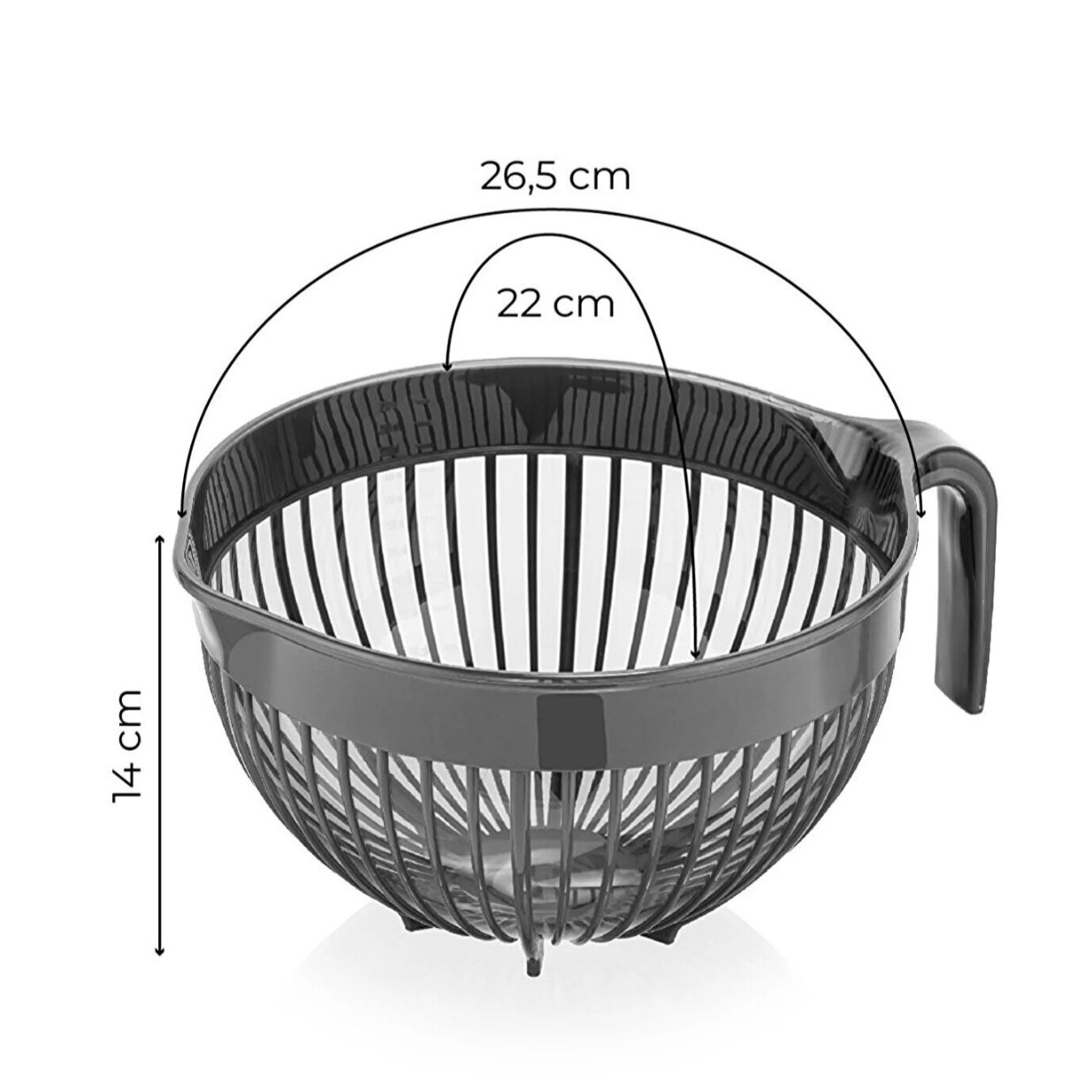 Bol Gradat cu Sita 3l Antracit - eMAG.ro