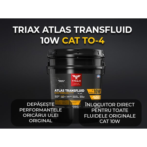 Ulei Transmisie CAT TO-4 Triax Atlas HD Transfluid 10W, 18.92L - eMAG.ro