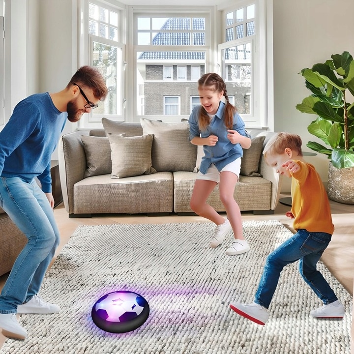 Flying Ball Glowing Disc Hoverball + Baterii, 18 cm - eMAG.ro