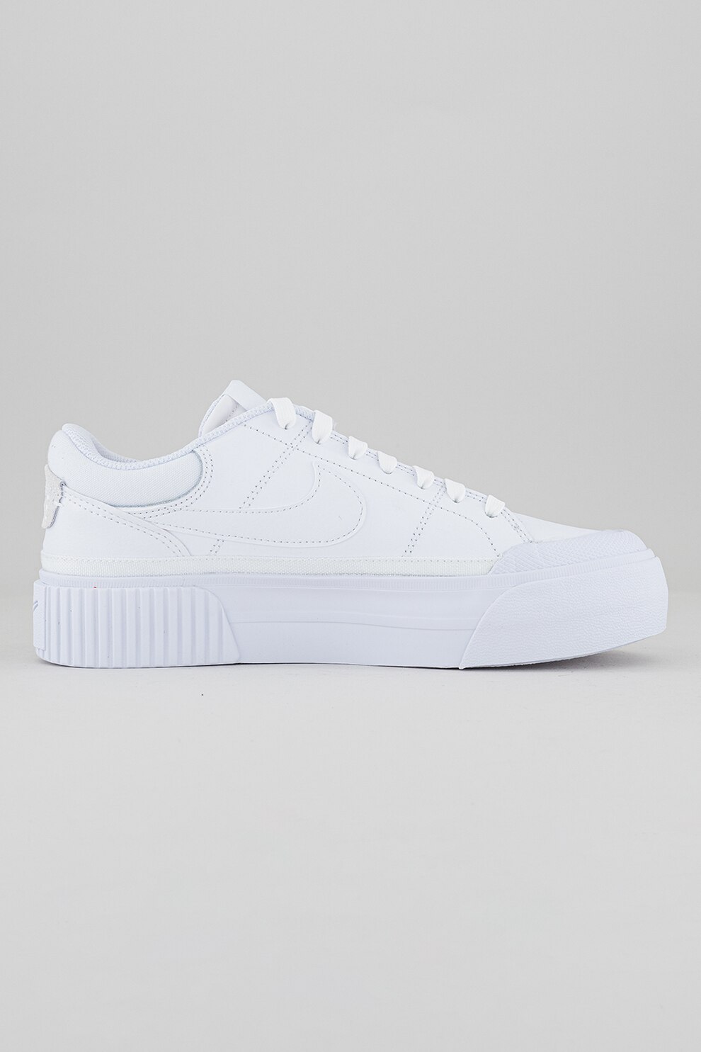 Nike, Pantofi sport din piele si piele ecologica Court Legacy Lift, Alb ...