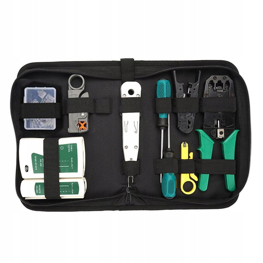 Комплект мрежови инструменти Network Toolkit Tester RJ45 Crimper - eMAG.bg