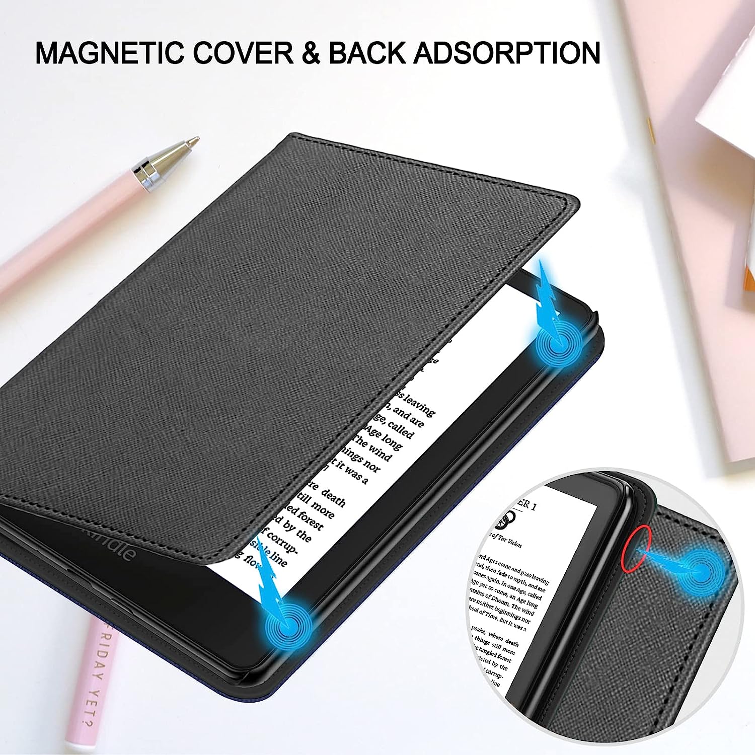 Husa pentru Kindle 2022 11th generation, 6 inch, ultra-light, stars ...