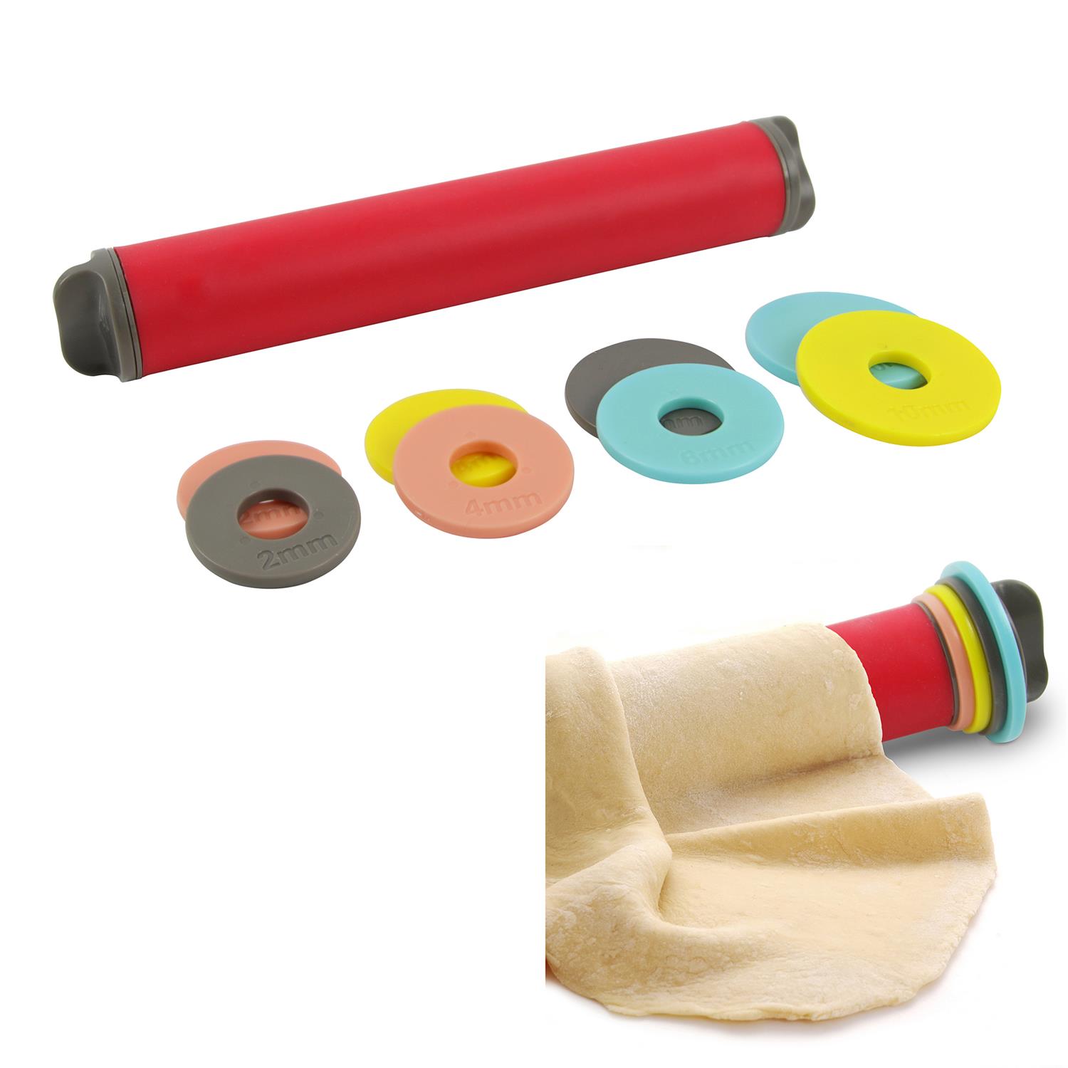 Sucitor reglabil, cu inele colorate, silicon, 31x6,2x6 cm, Happymax ...