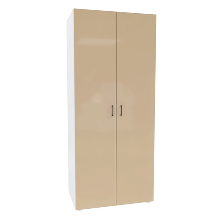 Dulap JUMBO 6 rafturi si bara de umerase 90x211x57, Carcasa PAL Alb ...