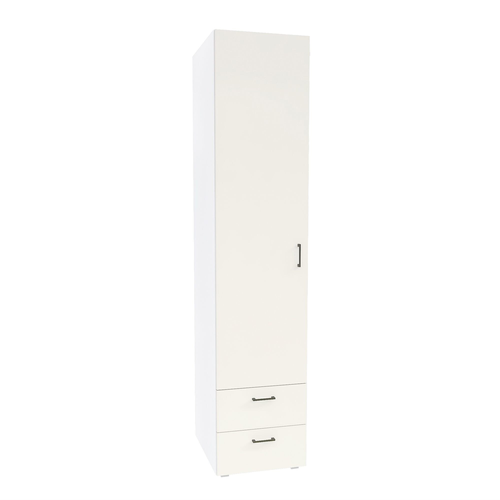 Dulap JUMBO 4 rafturi si 2 sertare 46x211x57, Carcasa PAL Alb, Fete PAL ...