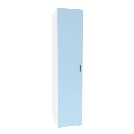 Dulap JUMBO 4 rafturi 46x211x57, Carcasa PAL Alb, Fete PAL Surf Blue ...
