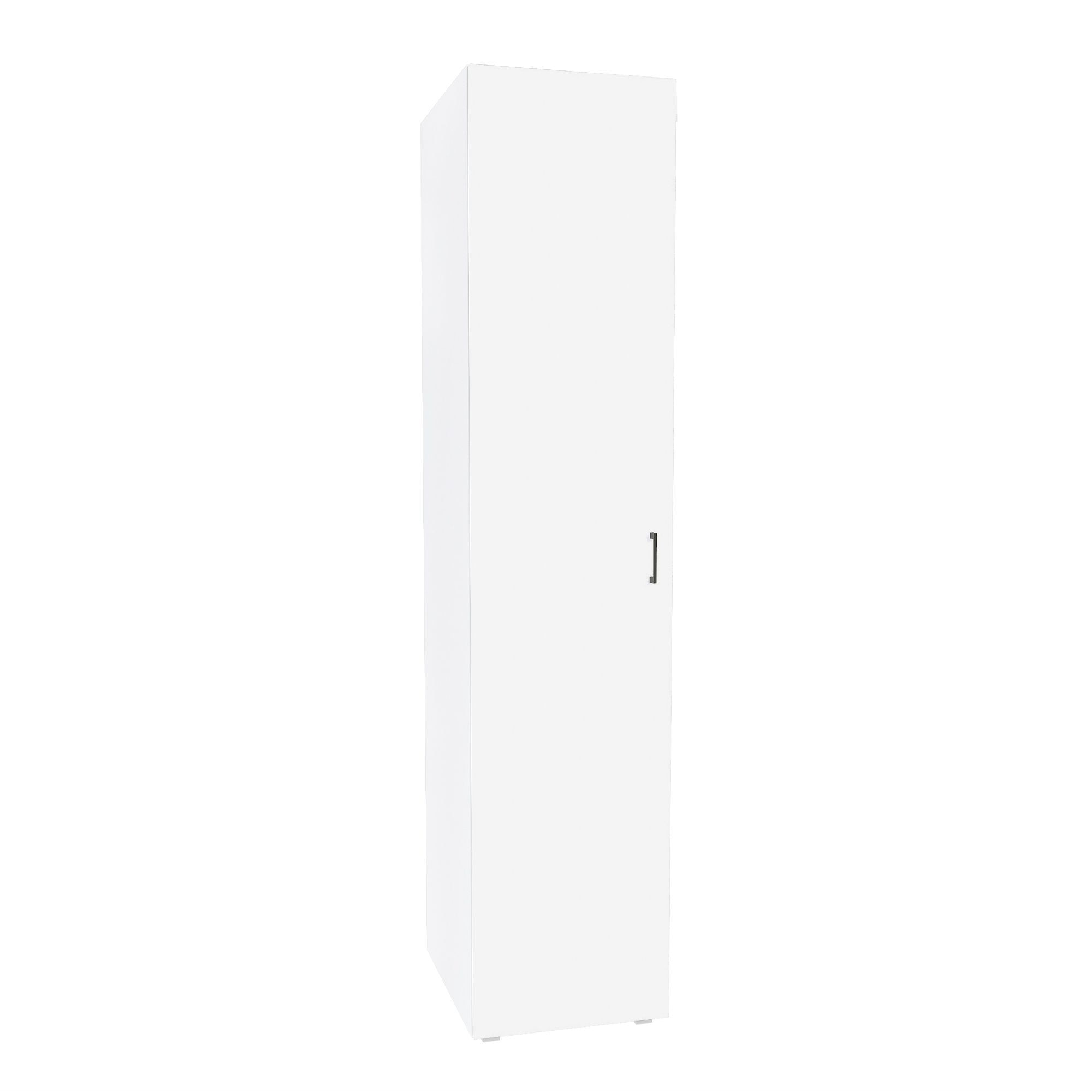 Dulap JUMBO bara de umerase si 2 rafturi 46x211x57, Carcasa PAL Alb ...