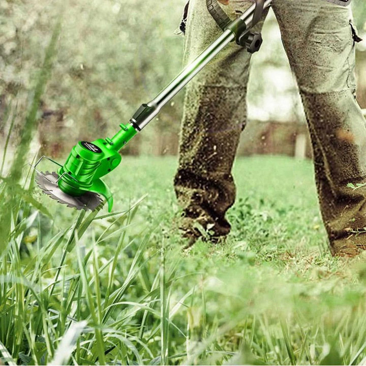 Motocoasa Electrica Cu Acumulator Profesionala EDAR, Pentru Tuns Iarba ...